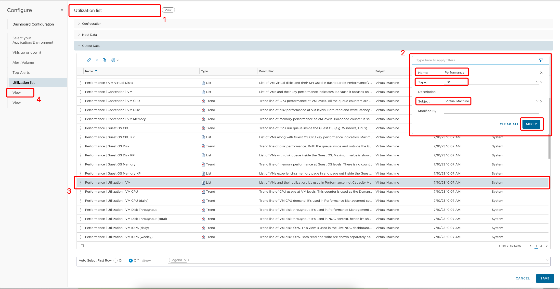 Create Dashboard | VMwareAria.github.io